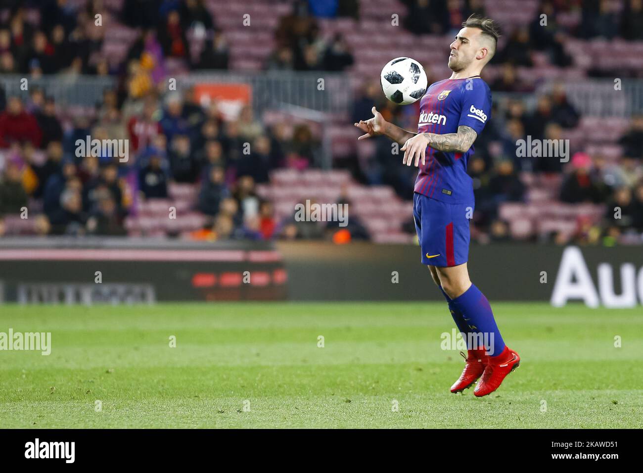 Barcelona defender Jordi Alba (18) during the match between FC ...
