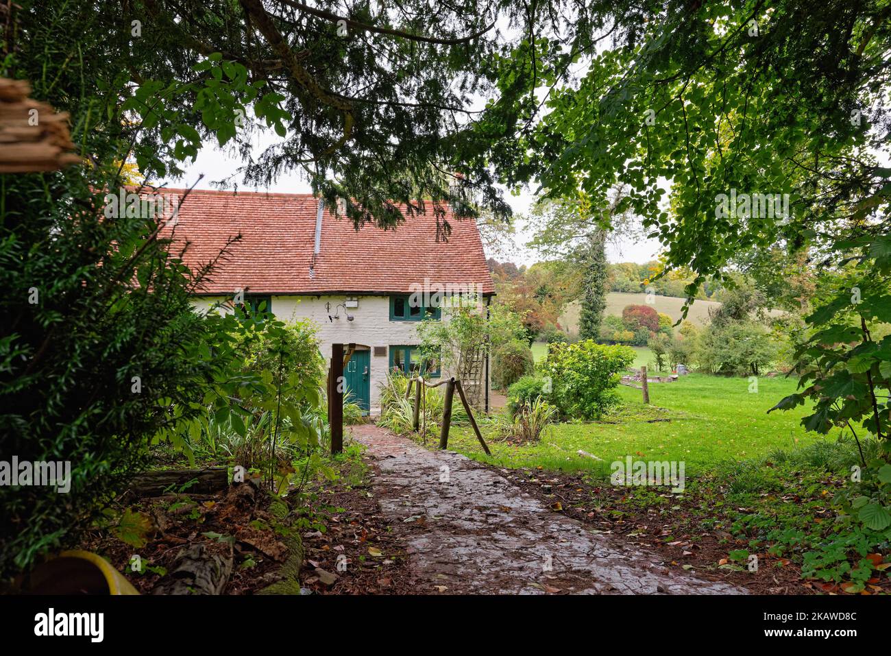 Exterior of the Youth Hostel Association's Tanners Hatch cottage on ...