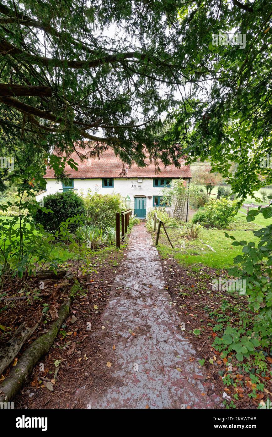 Exterior of the Youth Hostel Association's Tanners Hatch cottage on ...