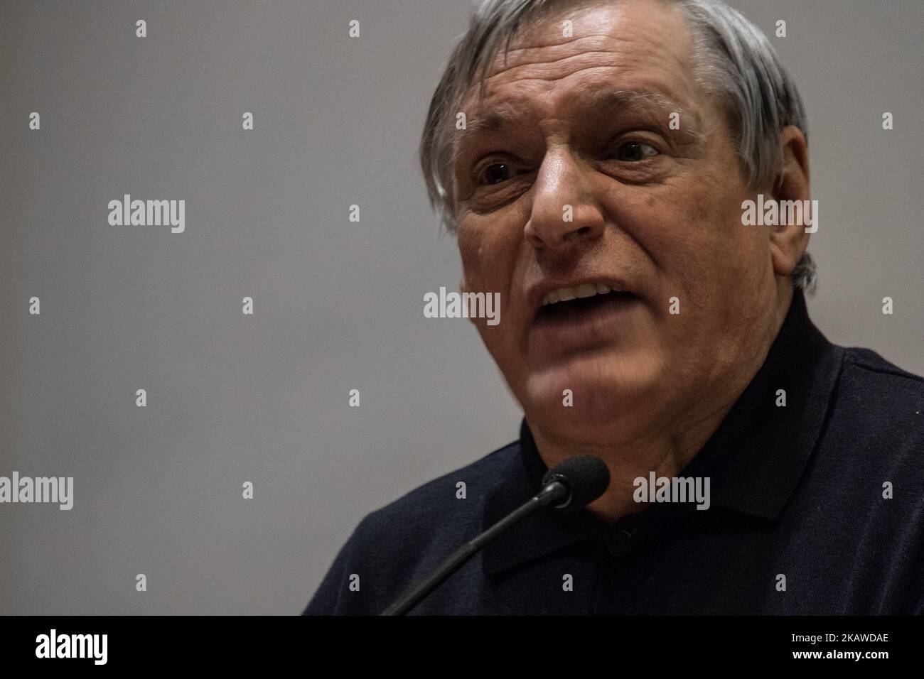 Don Luigi Ciotti president of Coop Libera during the Conference ...