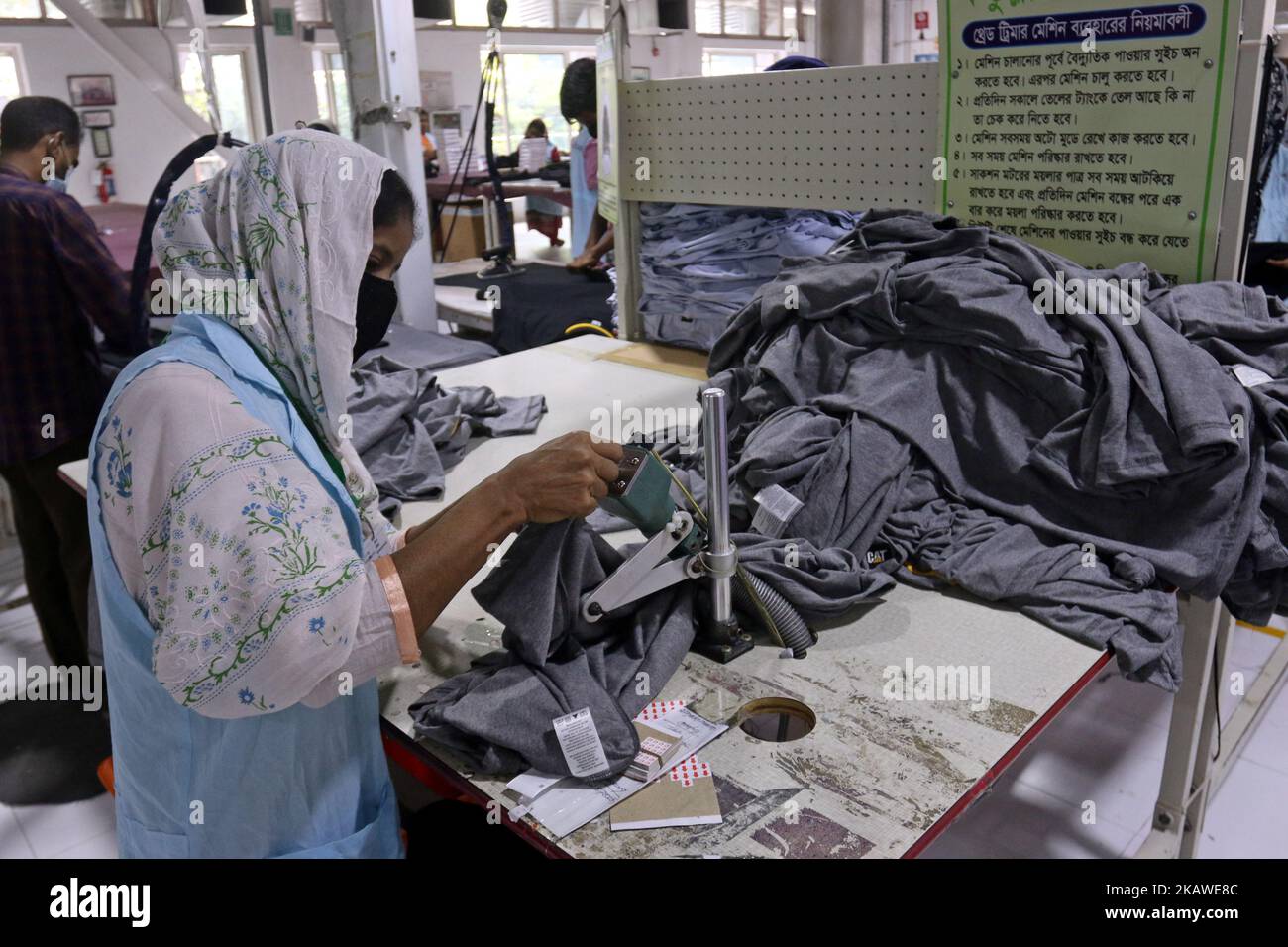 Dhaka, Bangladesh,On November 02, 2022. Bangladeshi worker works at a ...