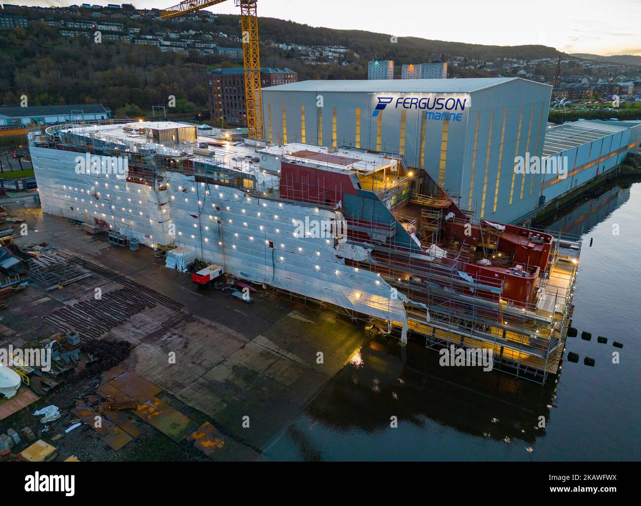 Port Glasgow, Scotland, UK. 3rd November 2022. Views of Caledonian ...