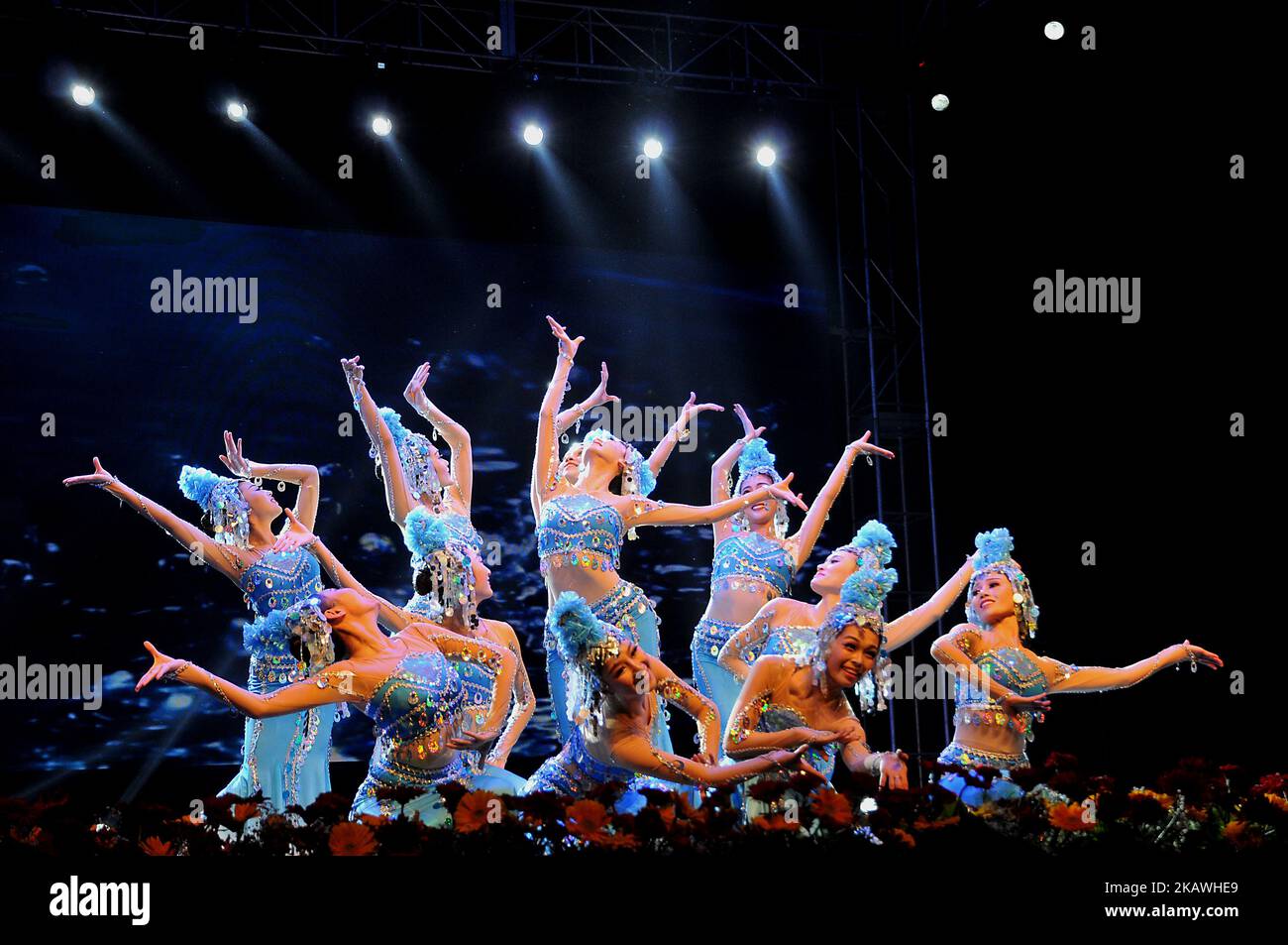 Chinese dancer perform the traditional Chinese Dances at the celebrates ...