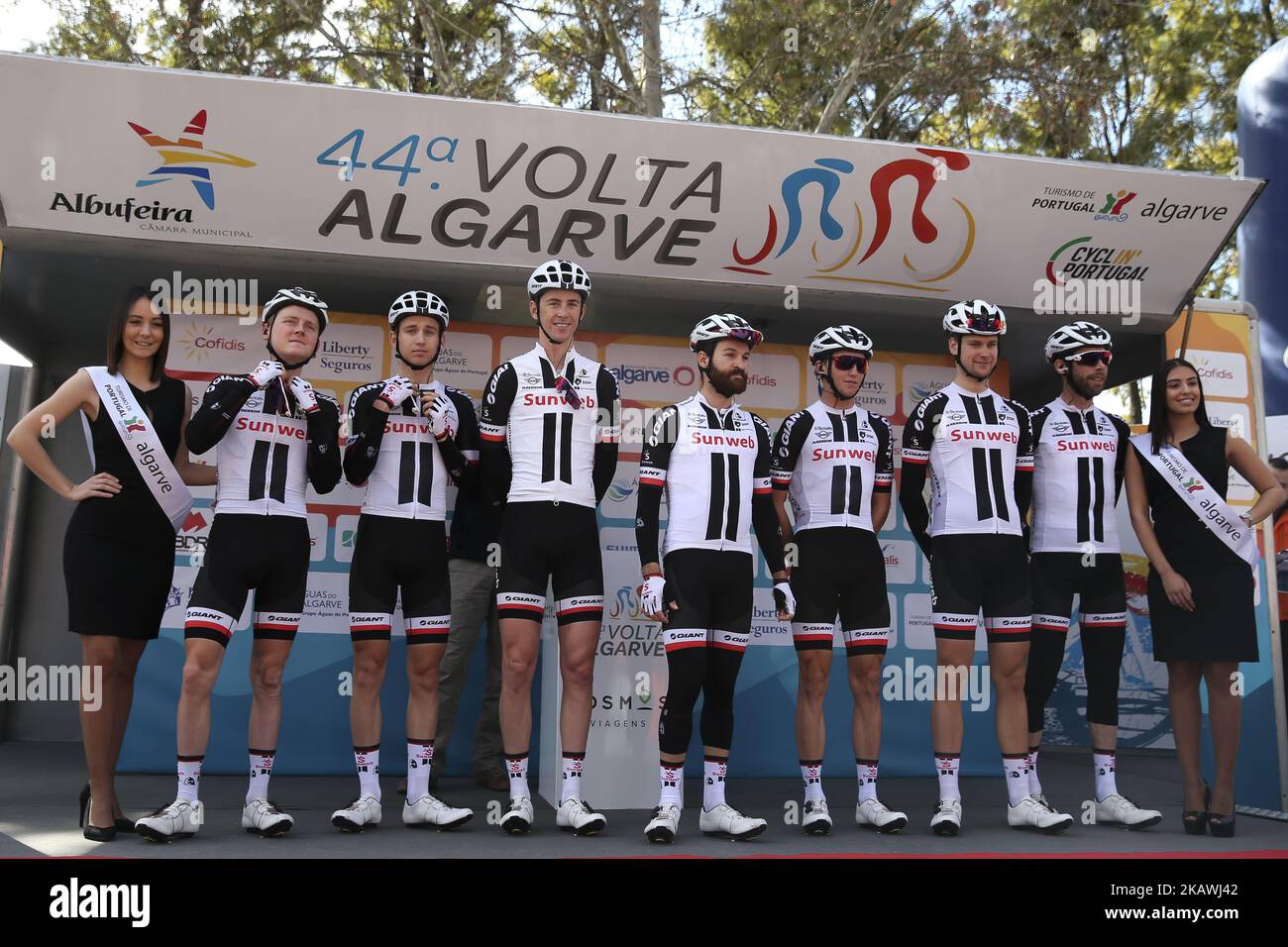 Team Sunweb before the 1st stage of the cycling Tour of Algarve between ...