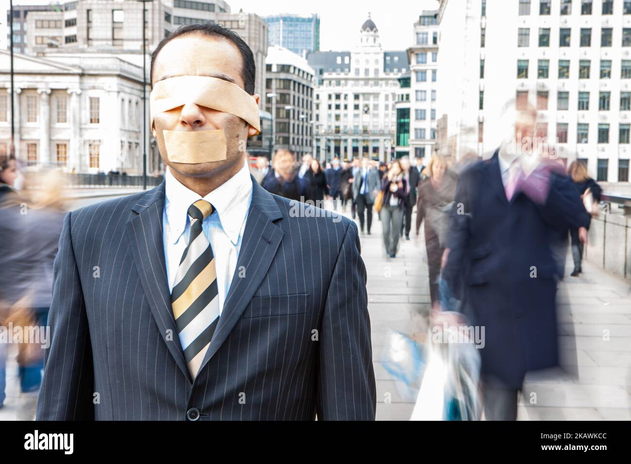 London Professionals, Business Ignorance. A blinkered city worker with ...