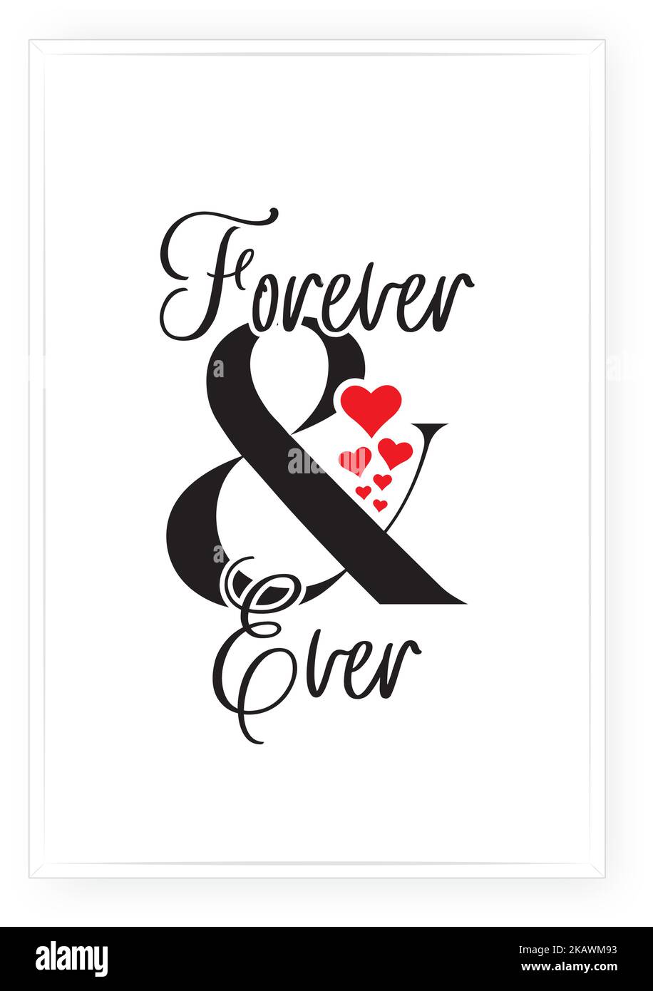 Forever and ever, vector. Scandinavian typographic poster design ...