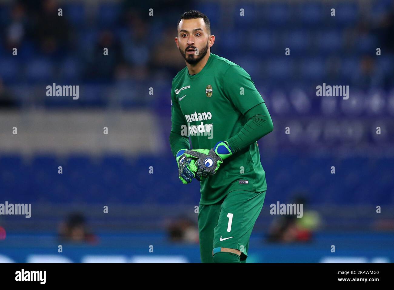 Nicolas Andrade of Verona at Olimpico Stadium in Rome, Italy on ...