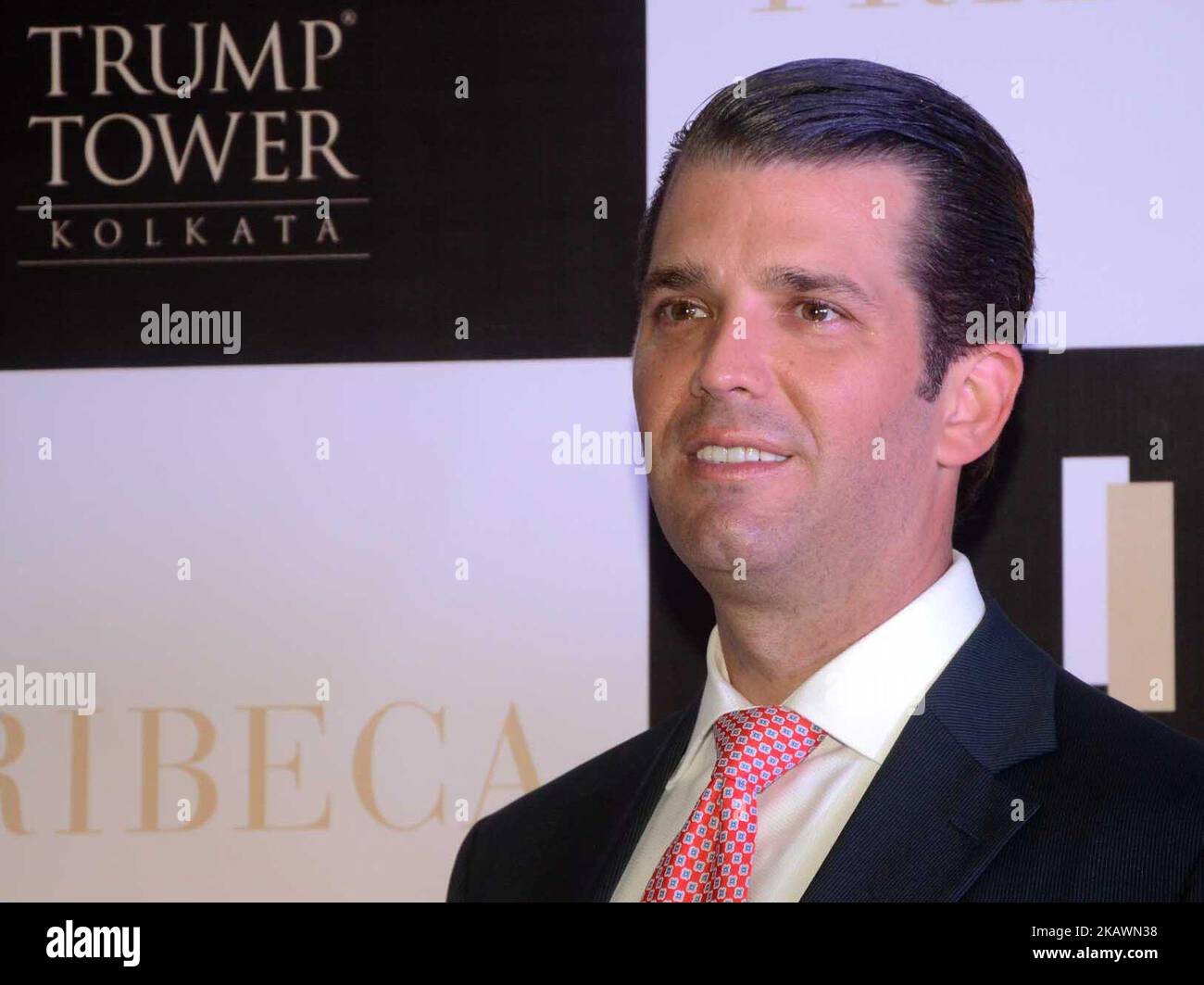 Donald Trump Jr at photo session after visit Trump Tower, a luxury ...