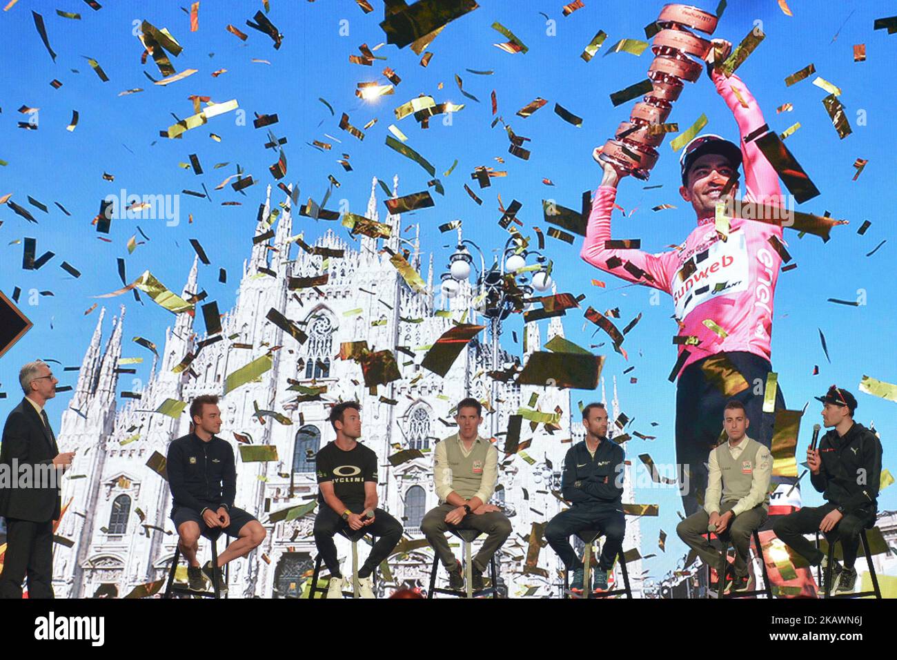 Pier Bergonzi (Left), an Italian journalist and deputy director of La ...