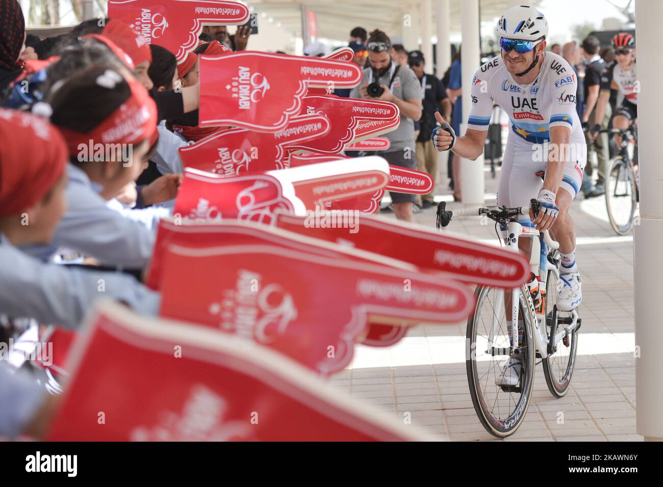 Norway's Alexander Kristoff from UAE Team Emirates at the start of the ...