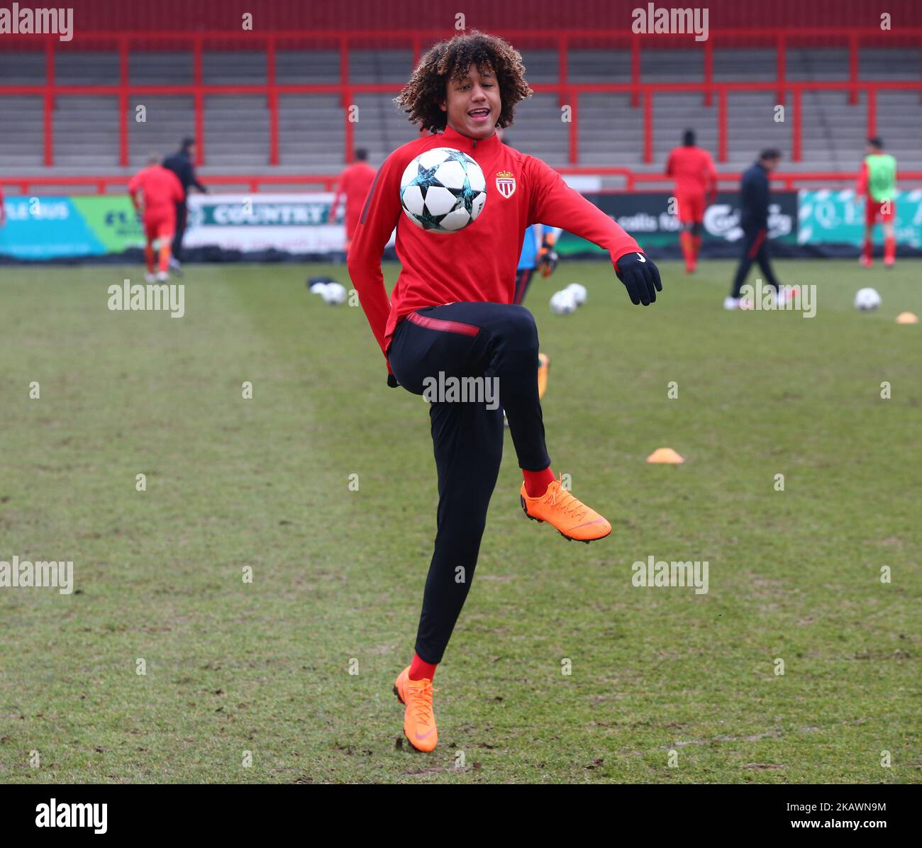 Han-Noah Massengo of AS Monaco U19s during UEFA Youth League - Round 16 ...