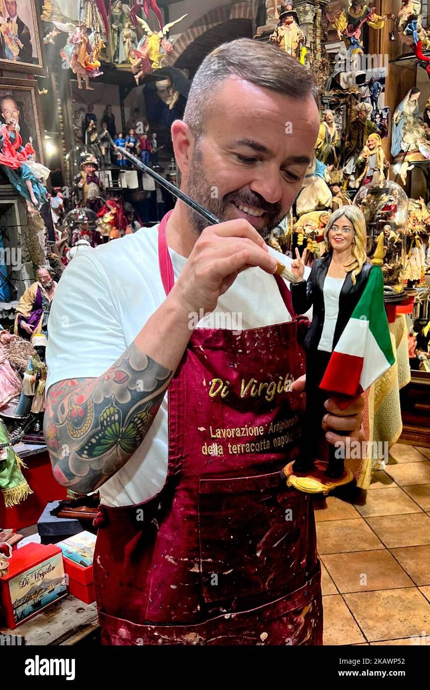 November 3, 2022, NAPLES, Italia: The terracotta figurine of Italian ...