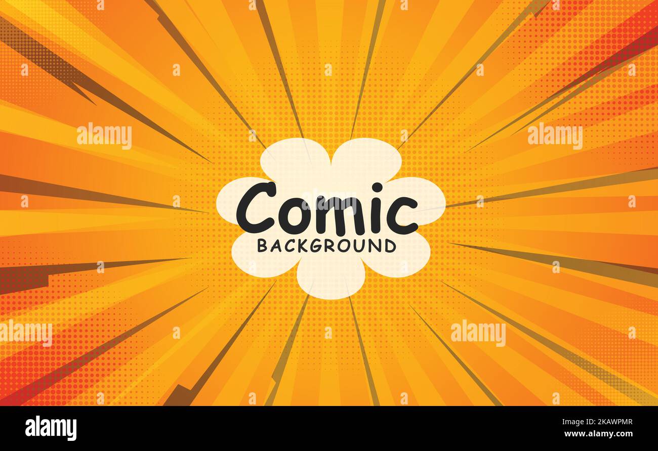 An orange comic theme background design Stock Vector Image & Art - Alamy