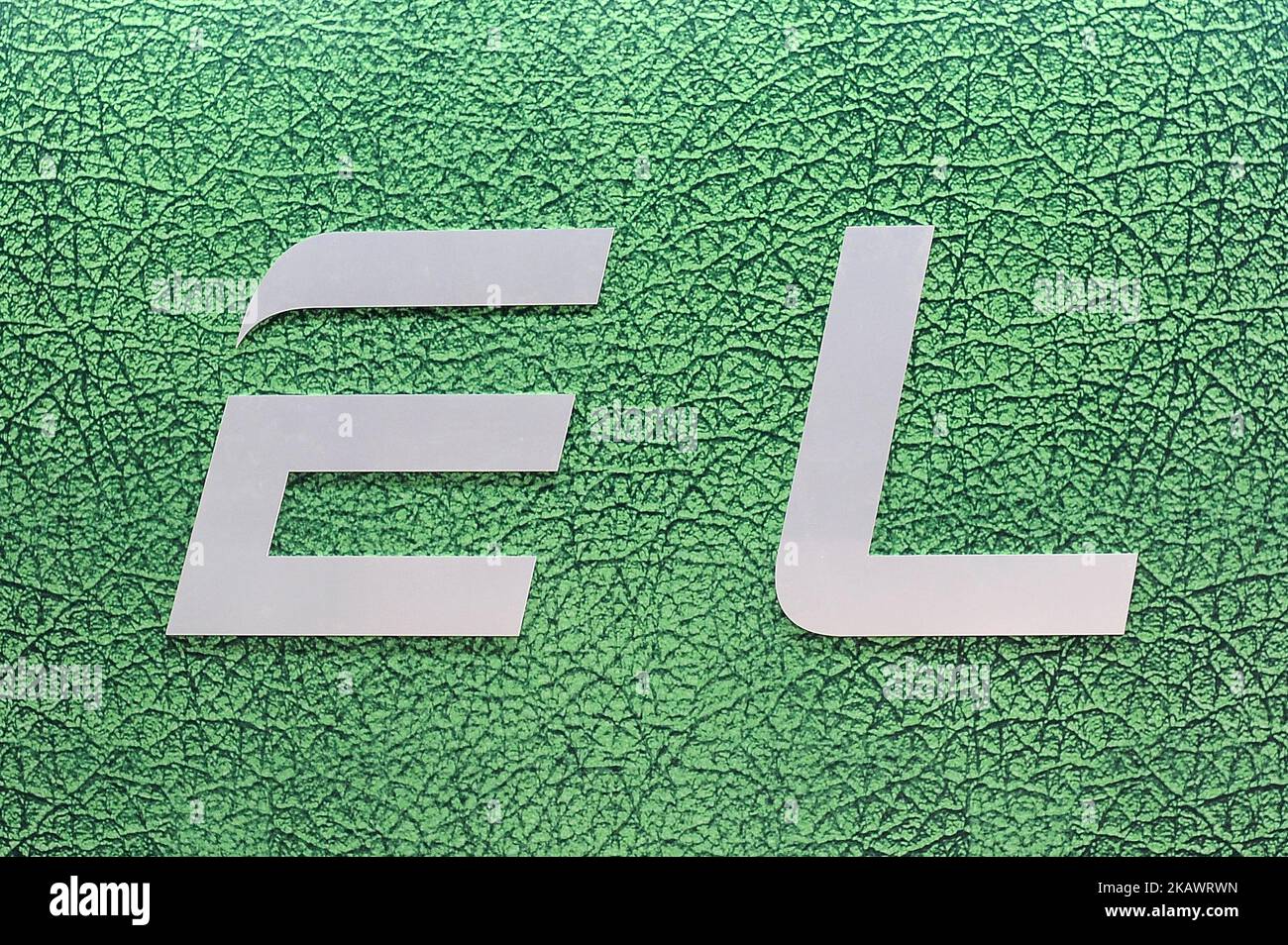 EL logo Chinese smart phones brand, at E&L, pavilion, during theMobile ...