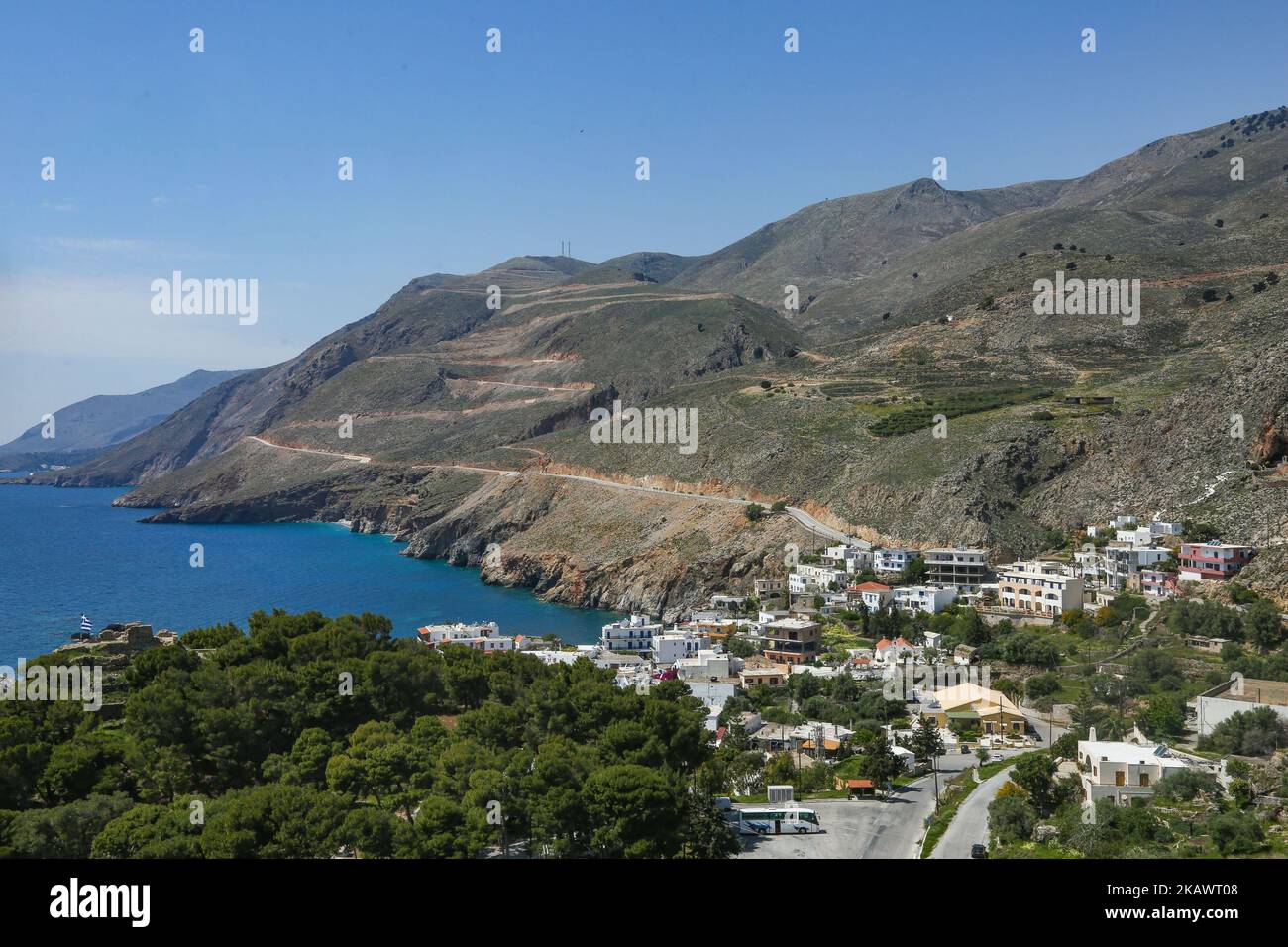 The small traditional village of Chora Sfakion, Sfakia, Chania ...
