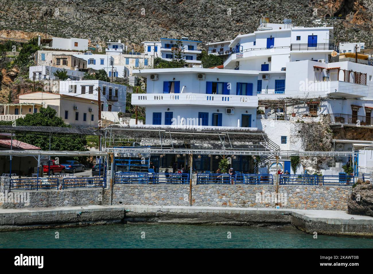 The small traditional village of Chora Sfakion, Sfakia, Chania ...