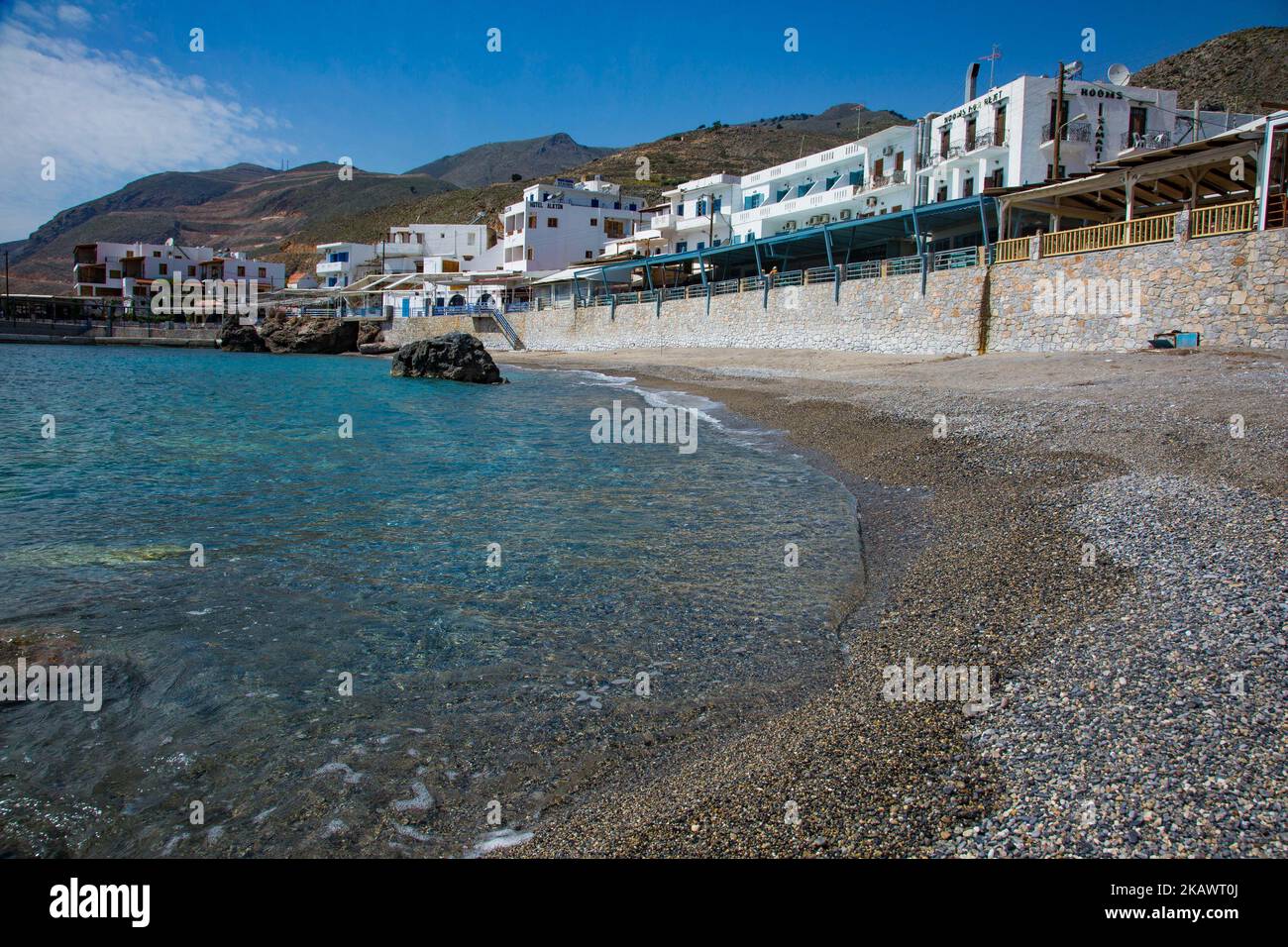 The small traditional village of Chora Sfakion, Sfakia, Chania ...