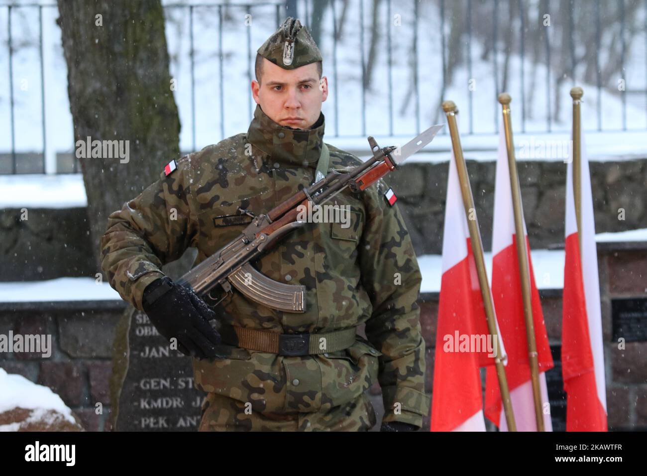 Polish Army soldiers seen in Gdansk, Poland on 1 March 2018 Institute ...