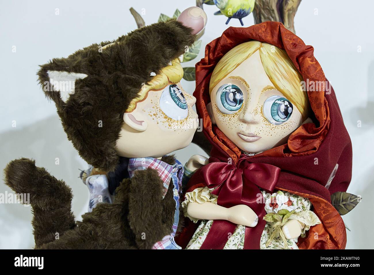 'Ninots' (puppets) depicting Little Red Riding Hood tale characters is ...