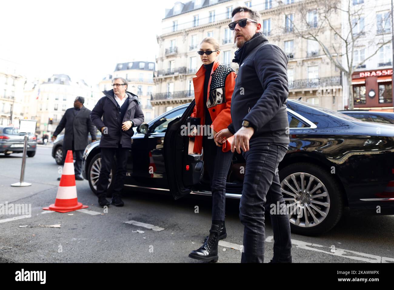 Model Gigi Hadid is seen on March 3, 2018 in Paris, France. (Photo by ...