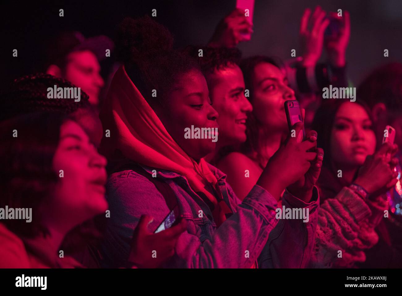 Fans enjoy music during Air + Style Festival at Exposition Park in Los ...