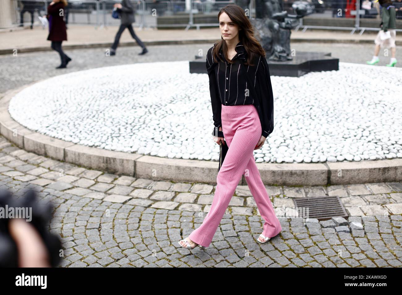 Stacy Martin attends the Miu Miu show as part of the Paris Fashion Week ...