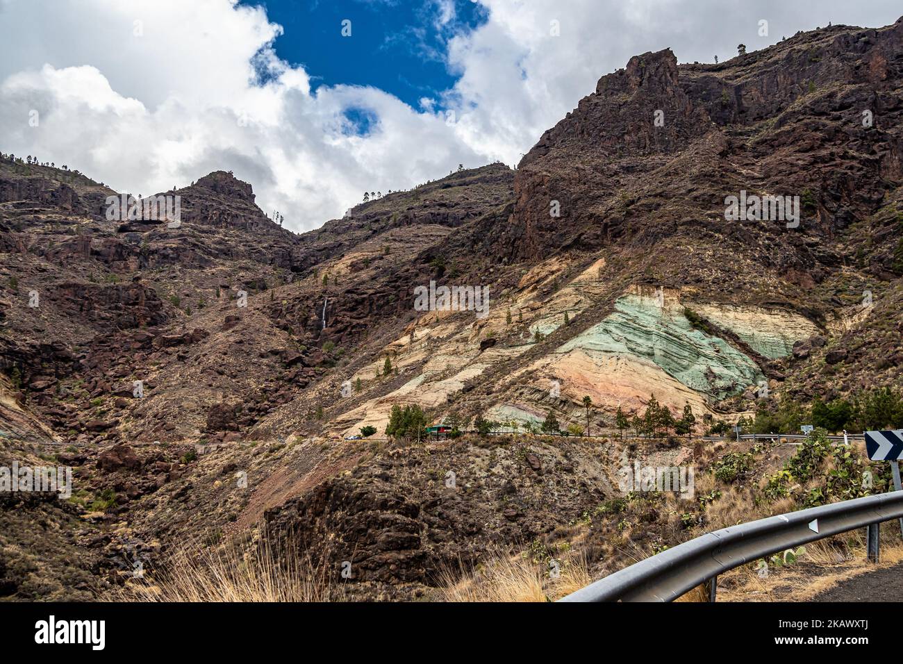 Rainbow Rocks on Gran Canaria, Spain, Los Azulejos de Veneguera ...