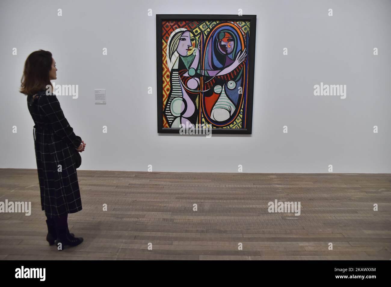 A woman looks at 'Girl before a Mirror' by Pablo Picasso at the Tate ...