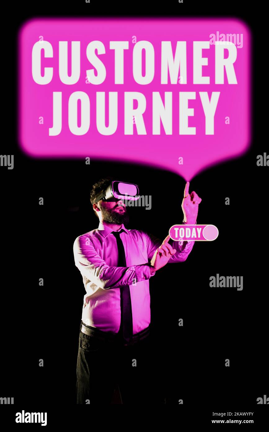 Text caption presenting Customer Journey. Word Written on complete ... Text caption presenting Customer Journey. Word Written on complete ...