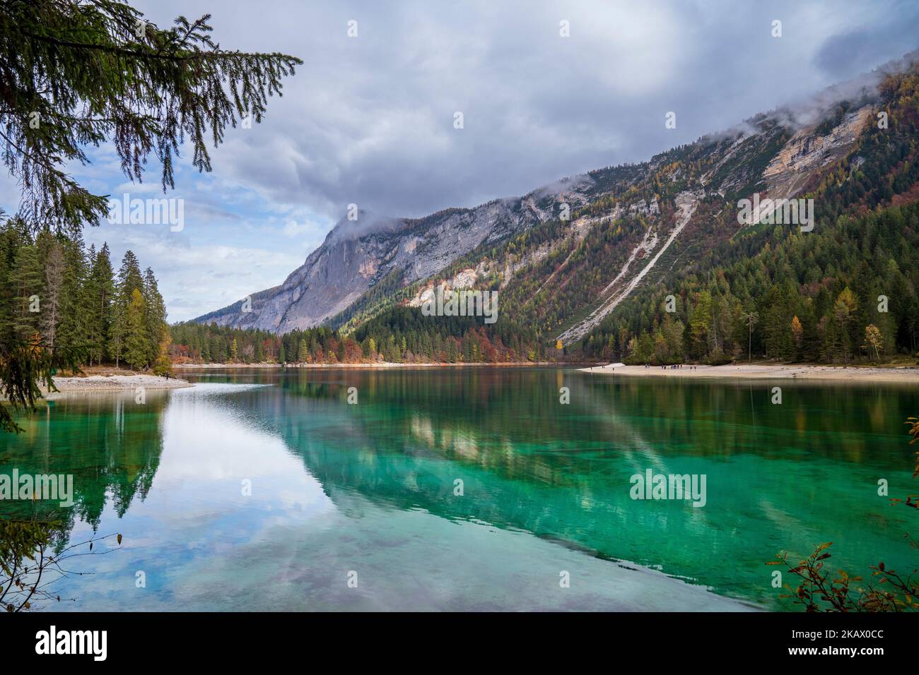 Lake Tovel - Dolomites Stock Photo - Alamy