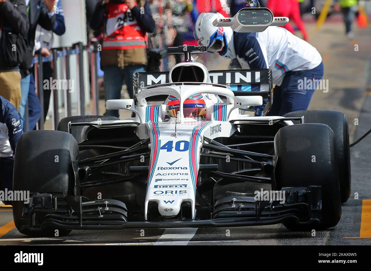 the Williams of Robert Kubica during the Formula 1 tests at the ...