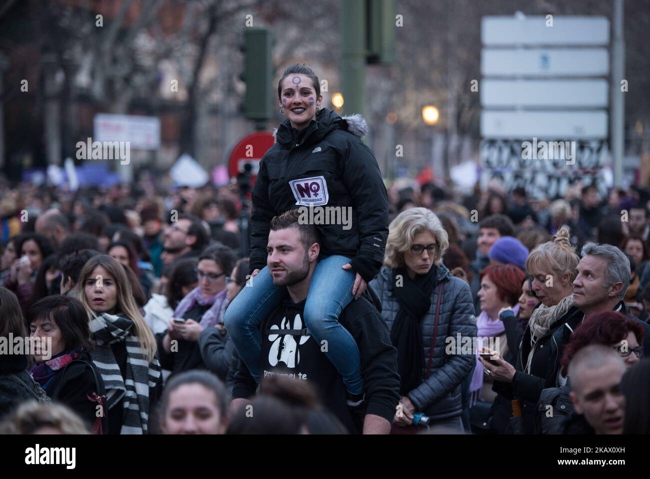 Women shouting angry slogans during the International Women's Day in ...