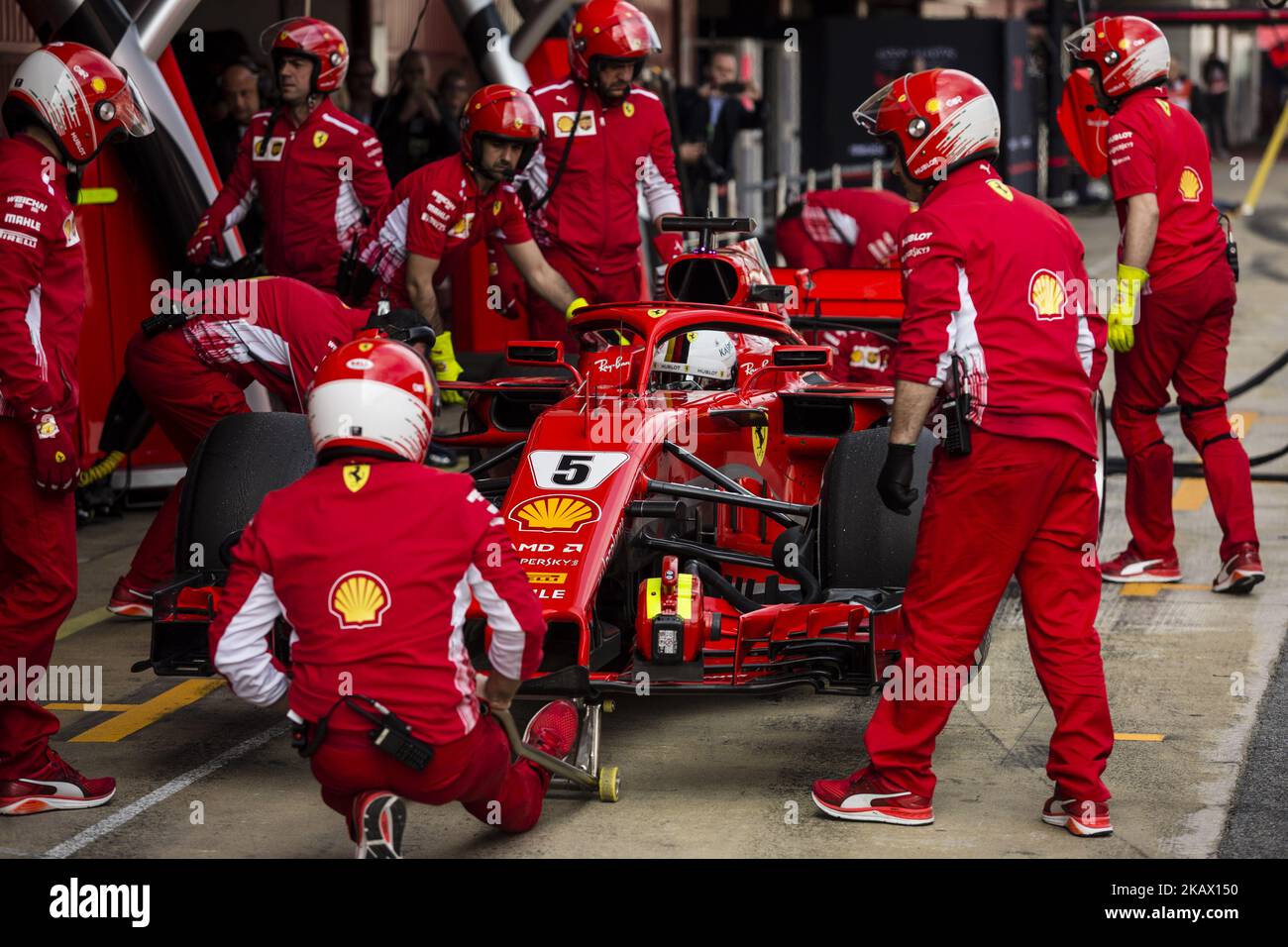 Ferrari stops on circuit hi-res stock photography and images - Alamy