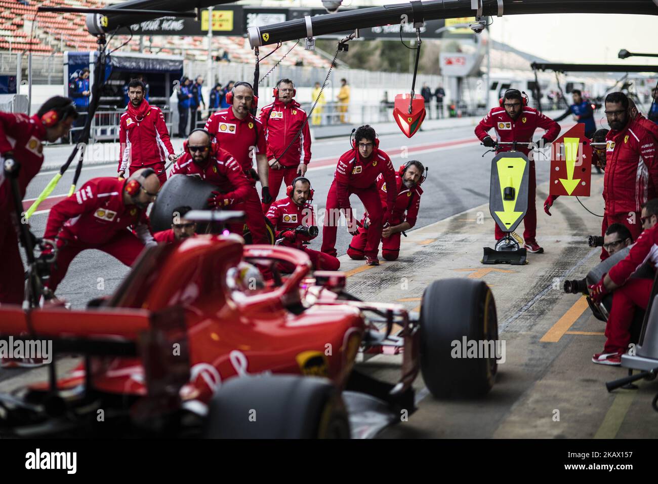 Ferrari stops on circuit hi-res stock photography and images - Alamy