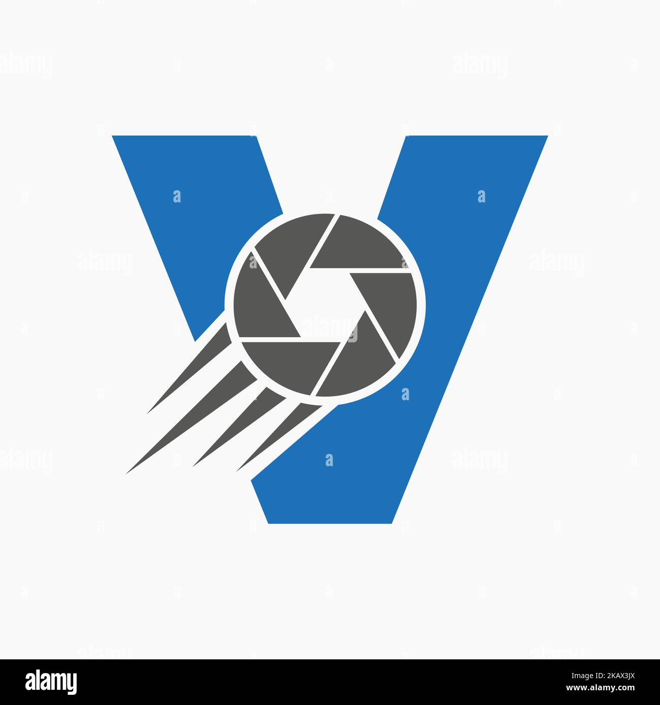 Letter V Photography Logo Camera Lens Concept. Photography Camera ...