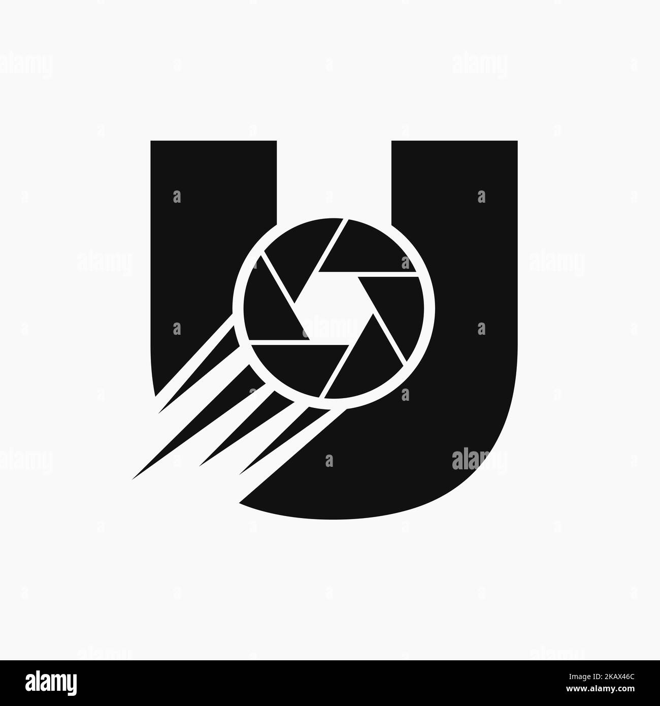 Letter U Photography Logo Camera Lens Concept. Photography Camera ...