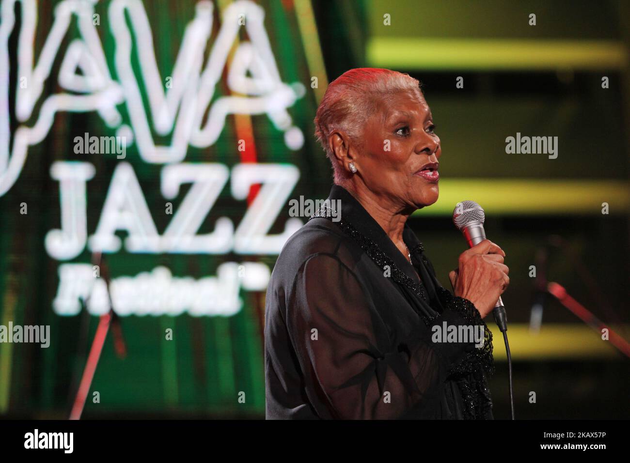 American legendary singer Dionne Warwick performs at the Java Jazz ...