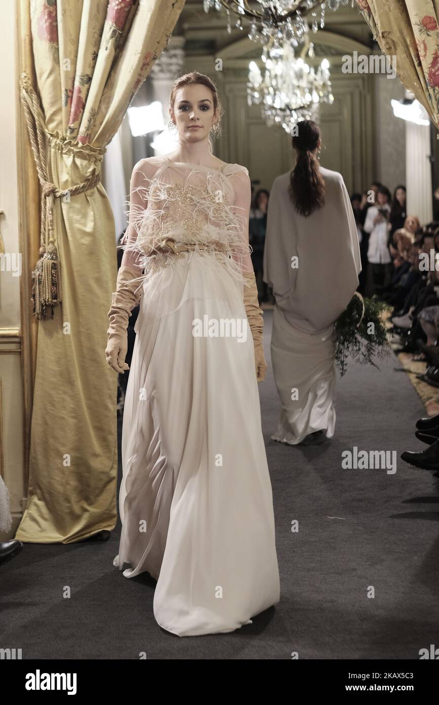 A Model shows a RAFAEL URQUIZAR design during fashion week ATELIER ...