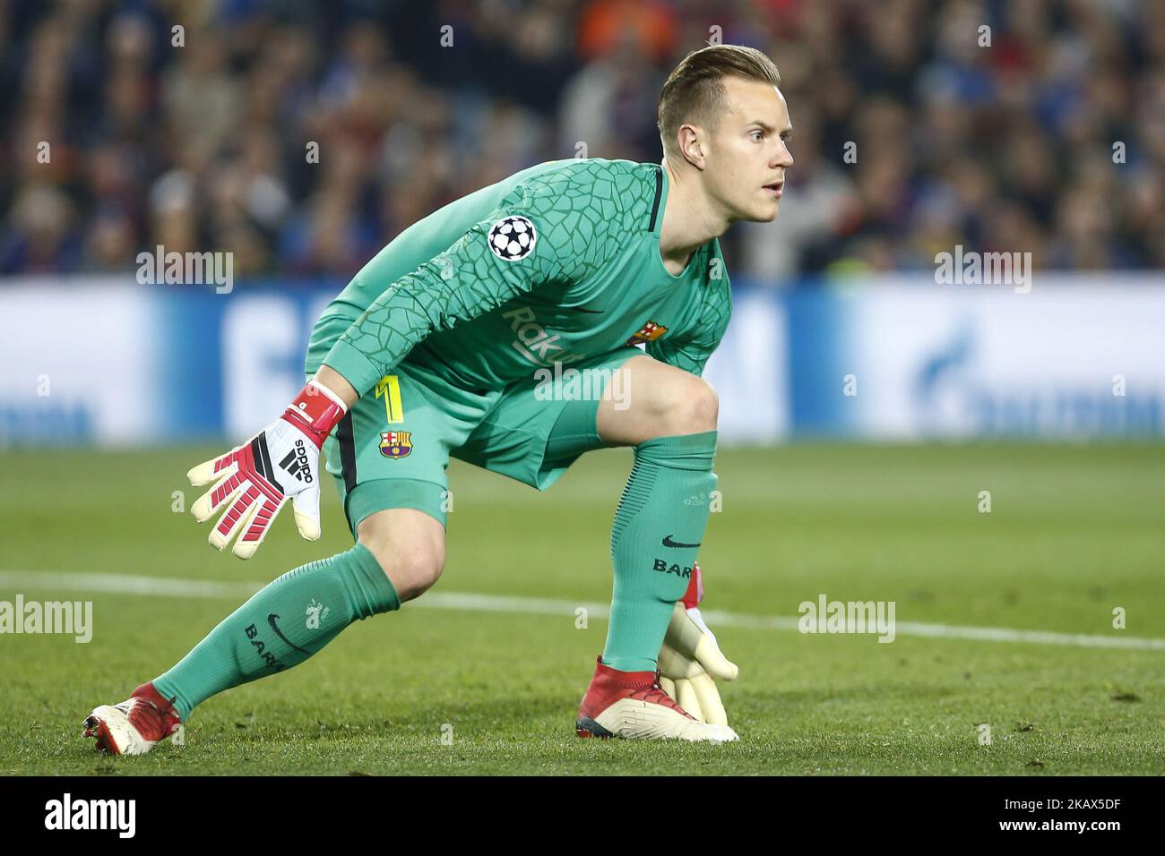 FC Barcelona goalkeeper Marc-Andre ter Stegen (1) during UEFA Champions ...