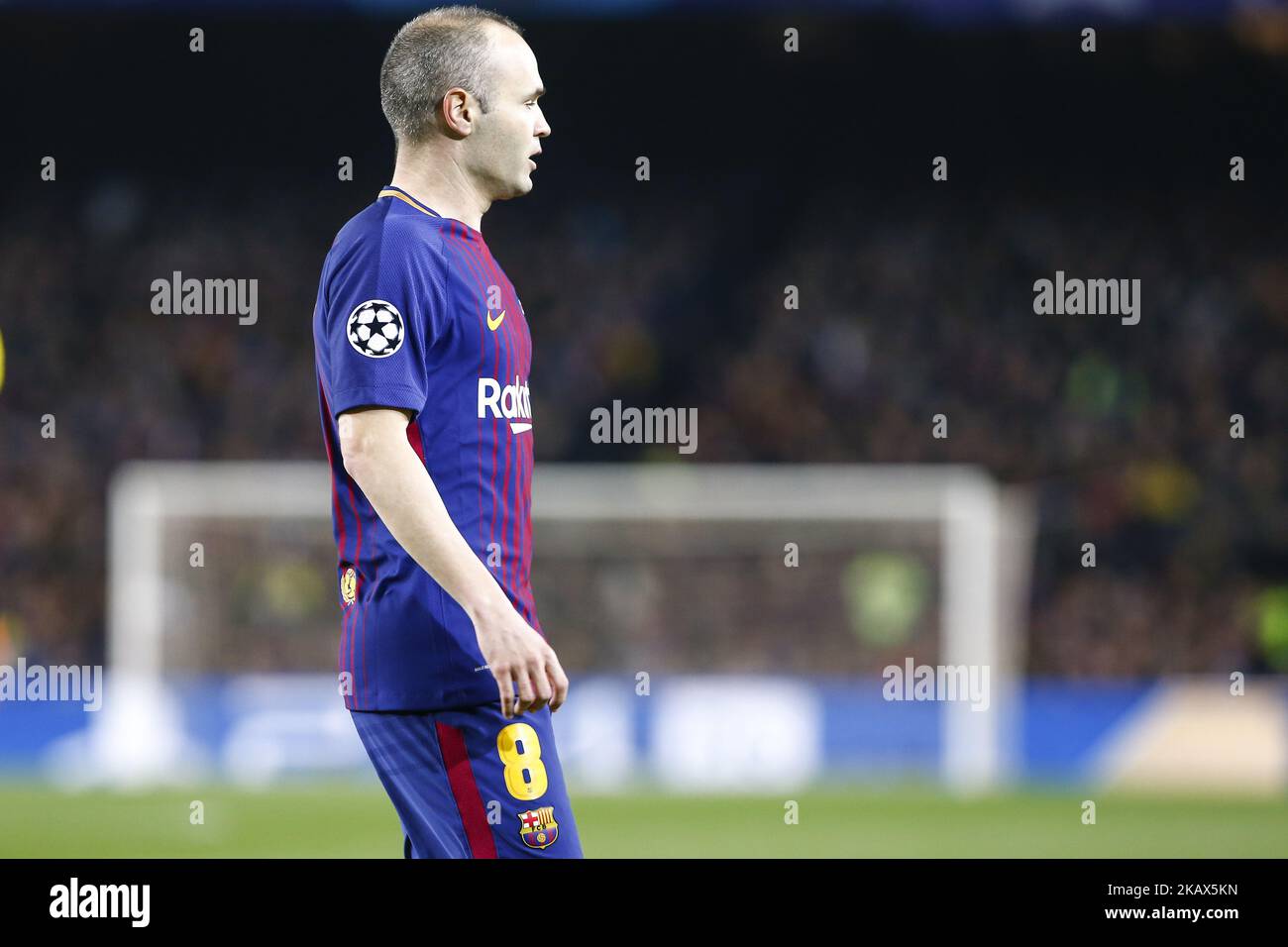 FC Barcelona midfielder Andres Iniesta (8) during UEFA Champions League ...