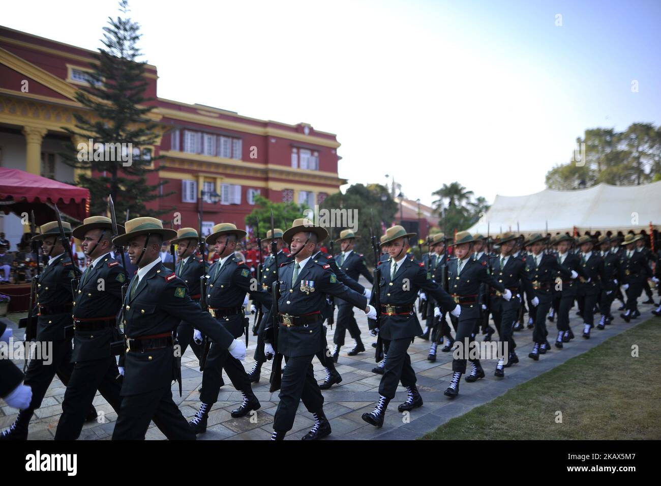 Nepalese Army personnel offered a guard of honor to Newly elected ...