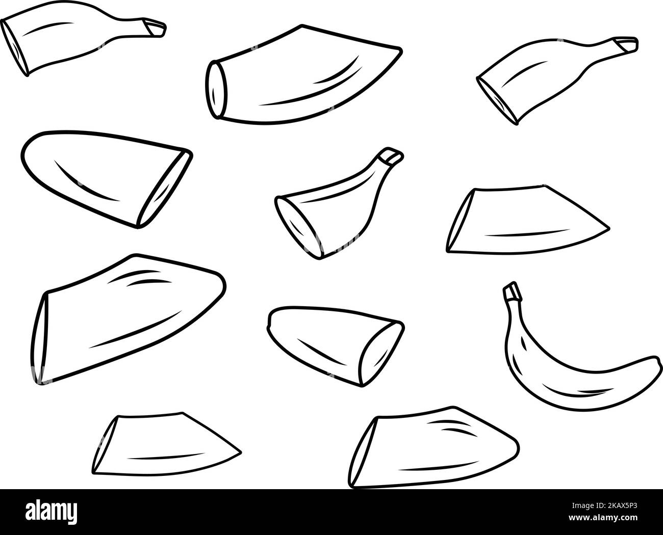 A vector illustration of cut bananas Stock Vector Image & Art - Alamy