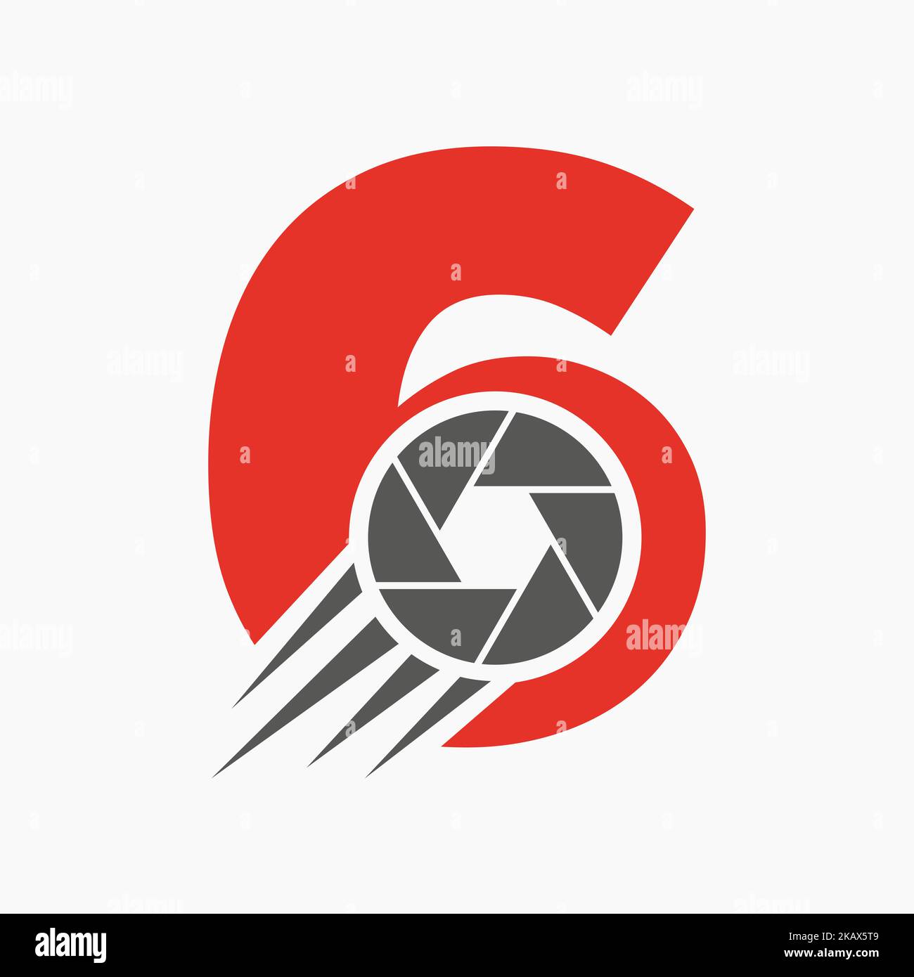 Letter 6 Photography Logo Camera Lens Concept. Photography Camera ...