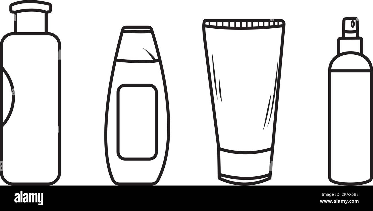 A vector illustration of a set of shampoos Stock Vector Image & Art - Alamy