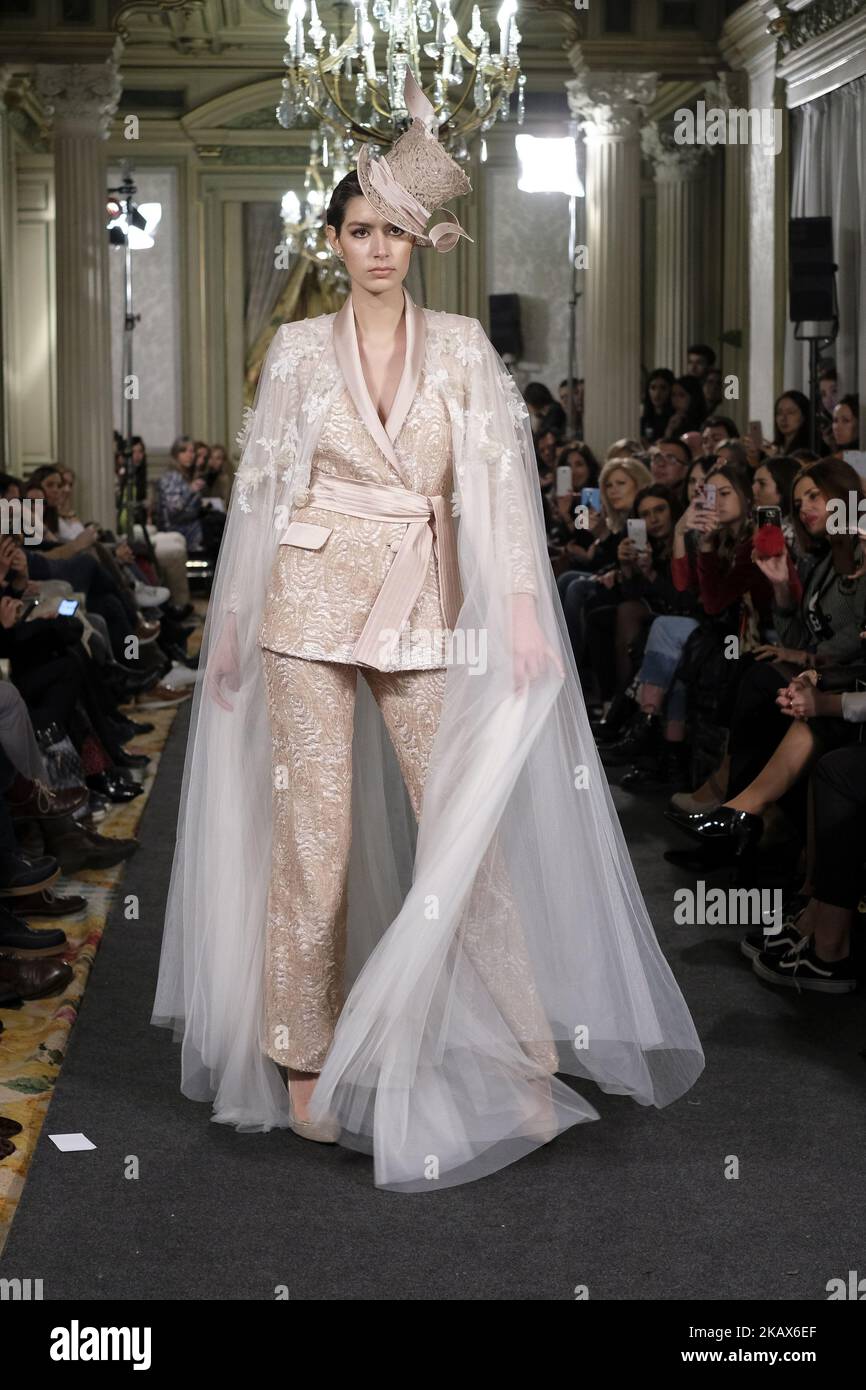 A Model shows a EMILIO SALINAS design during fashion week ATELIER ...