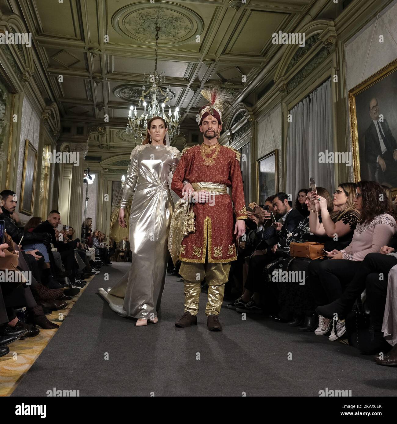 A Model shows a EMILIO SALINAS design during fashion week ATELIER ...