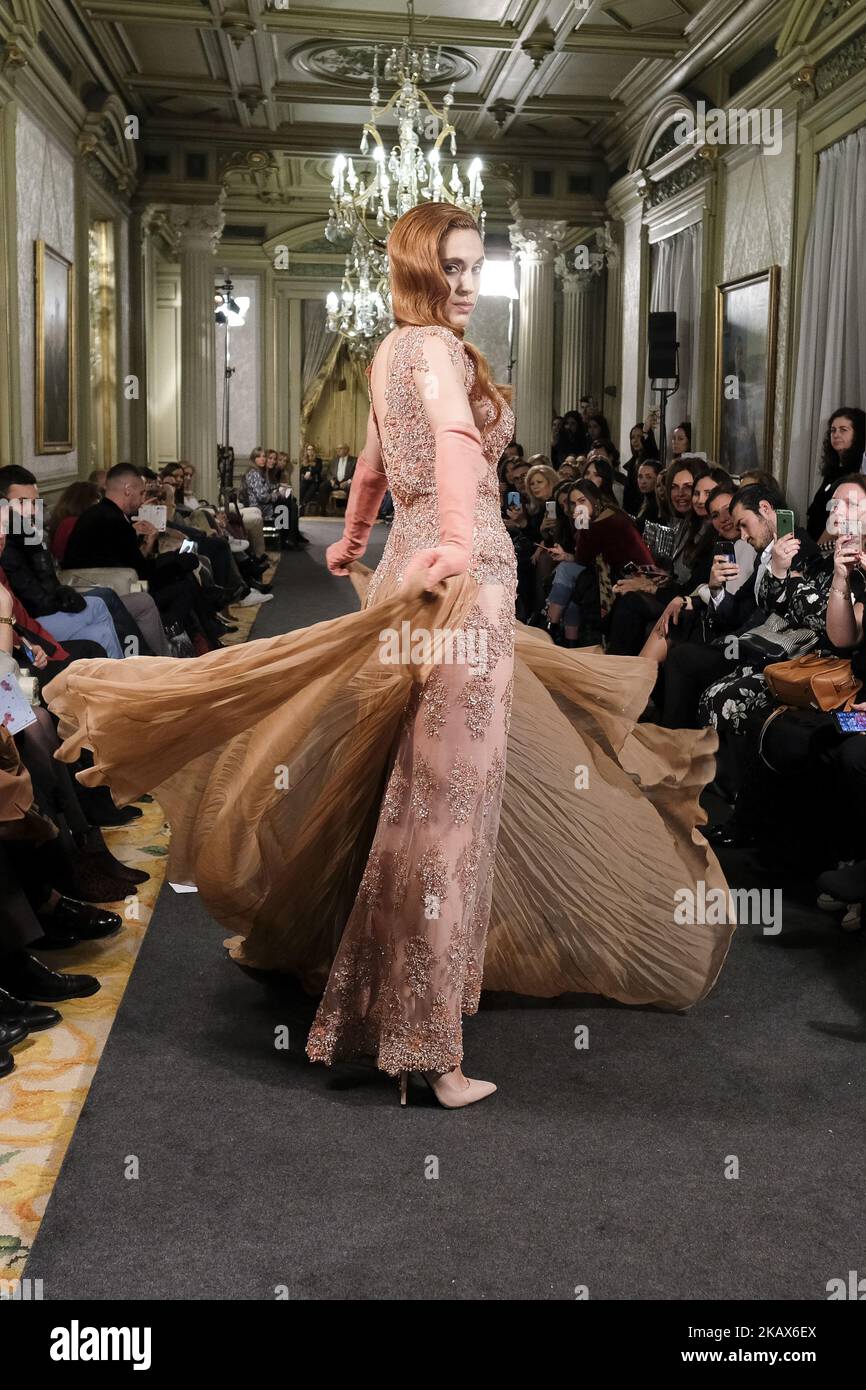A Model shows a EMILIO SALINAS design during fashion week ATELIER ...