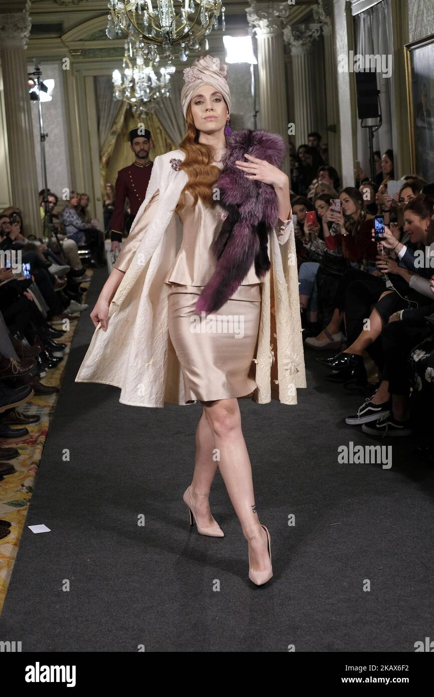 A Model shows a EMILIO SALINAS design during fashion week ATELIER ...