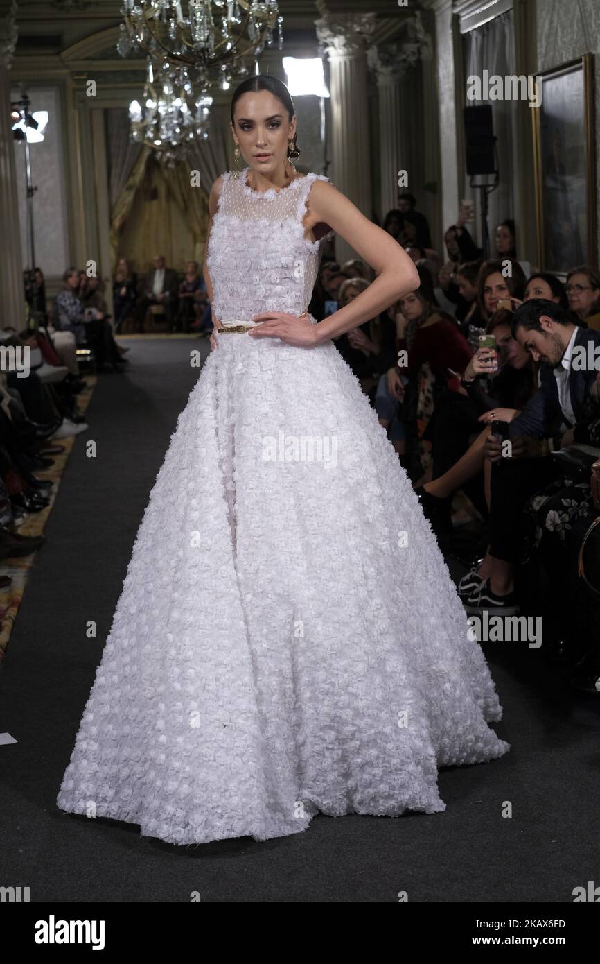 A Model shows a EMILIO SALINAS design during fashion week ATELIER ...