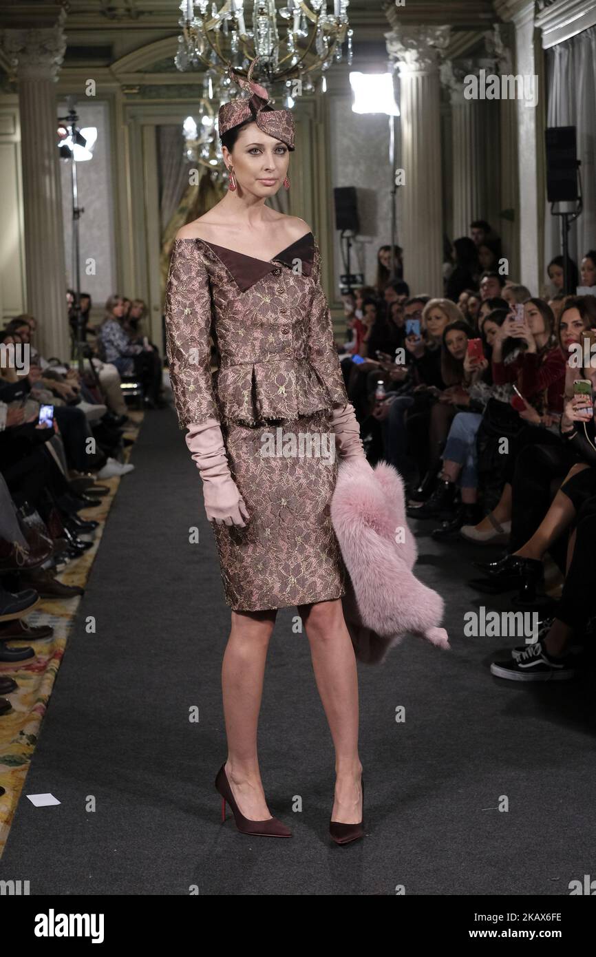 A Model shows a EMILIO SALINAS design during fashion week ATELIER ...